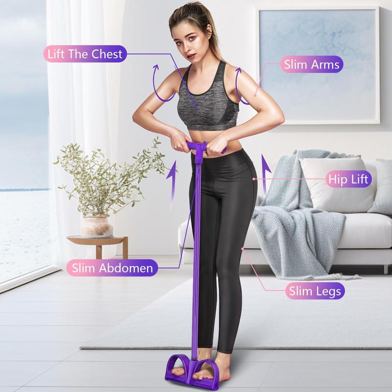 4-Tube Home Workout Resistance Band: Tone Inner/Outer Thighs, Shape ...