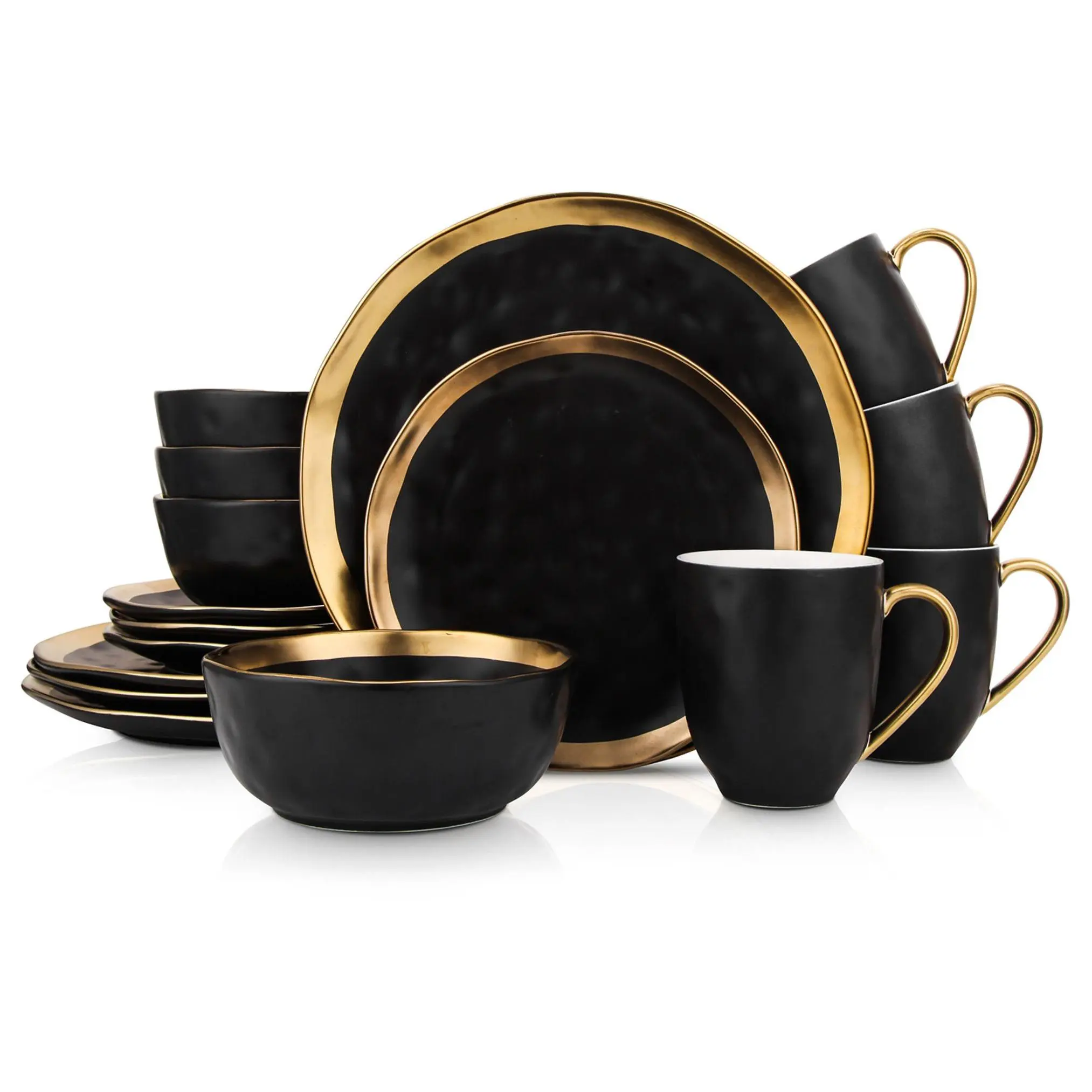 Stone + Lain Florian 16-Piece Porcelain Halo Dinnerware Set - TikTok Shop