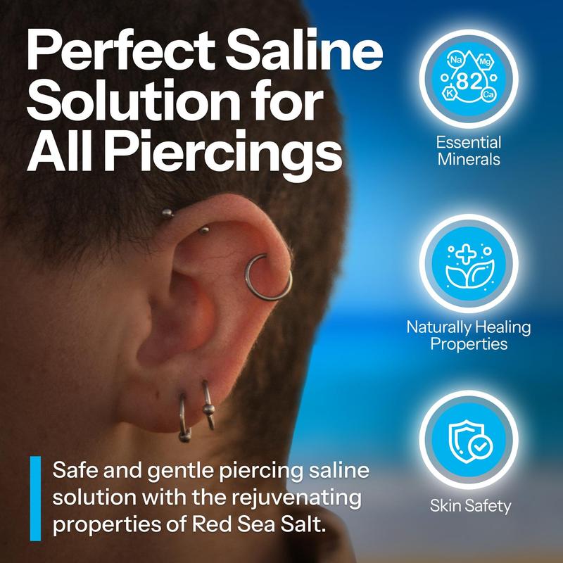 H2Ocean Piercing Aftercare Spray - Natural & Organic Saline Solution ...