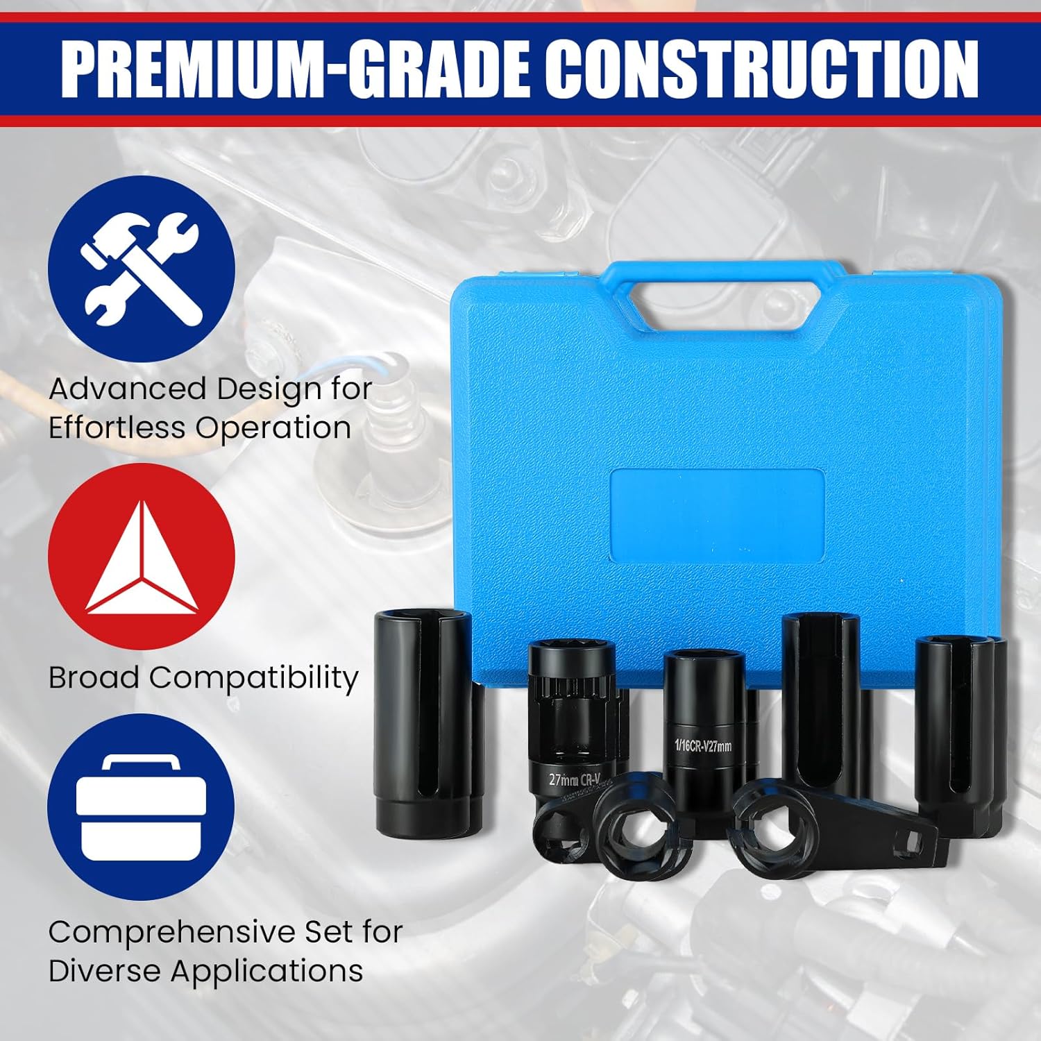 7PCS Oxygen Sensor Socket, Universal O2 Sensor Removal & Installation ...
