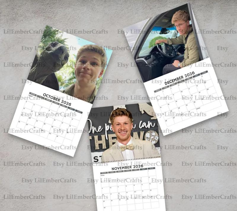 Robert Irwin 2026 Wall Calendar, Celebrity Fan Planner, Animal Lover ...