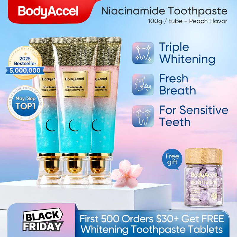 【ZX】Body Accel niacinamide toothpaste whitening with Cherry Blossom ...