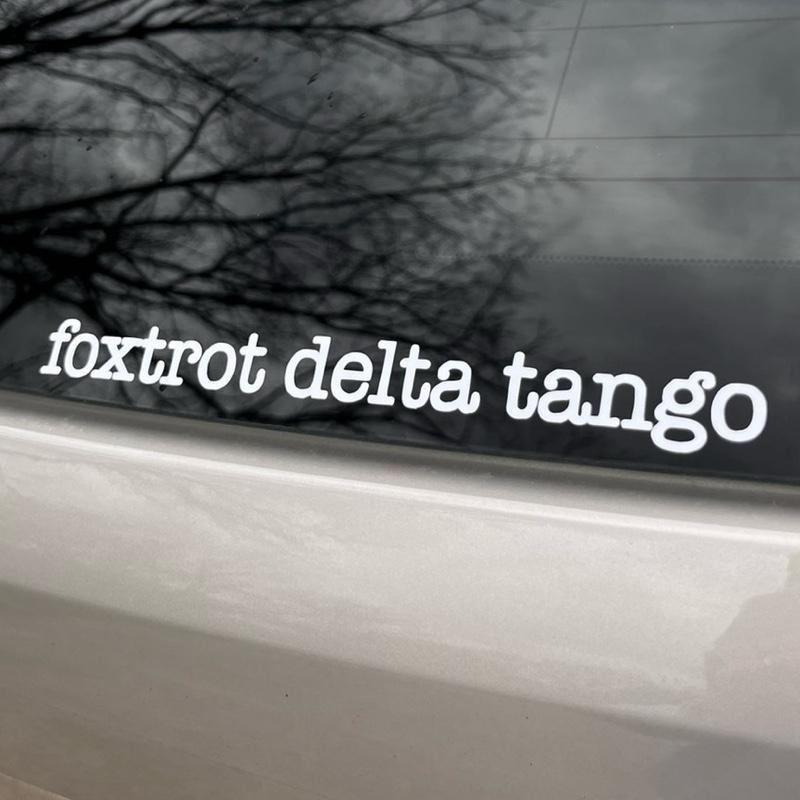 Foxtrot Delta Tango FDT Vinyl Car Decal - TikTok Shop