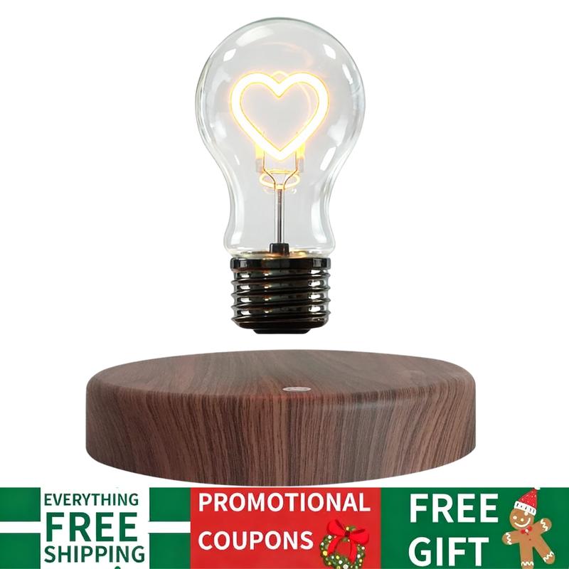 MAGECMOON Magnetic Levitation Heart-Shaped Bulb with LED Filament ...