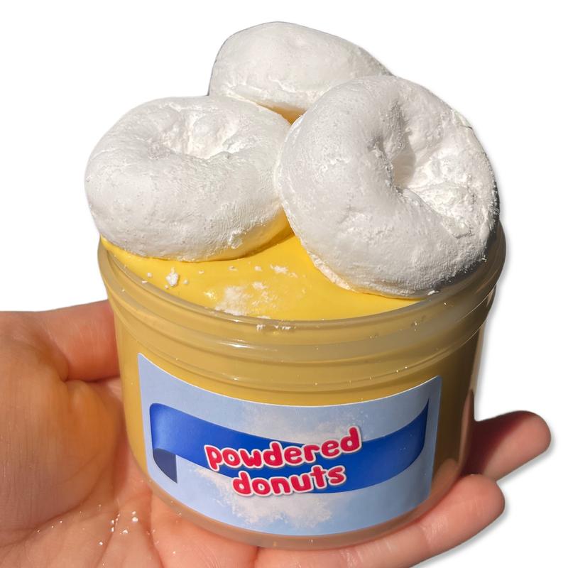 Slime Powdered Donuts! DIY Slay Slime! Powdered Donuts Clay Kit ...