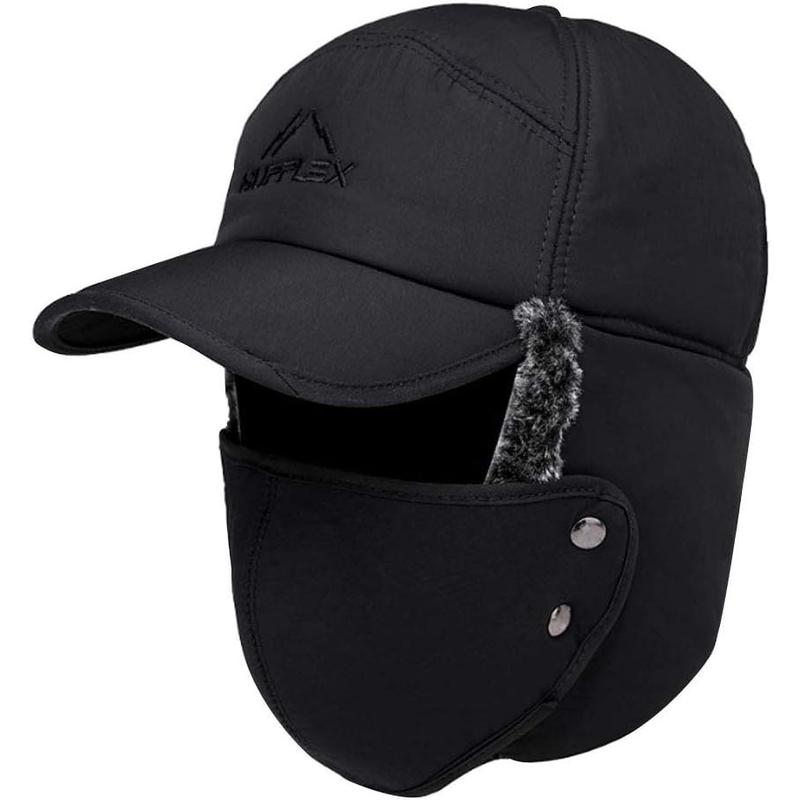 Van Caro Trapper Hat Winter Hat for Men,Russian Warm Hat with Ear Flap ...