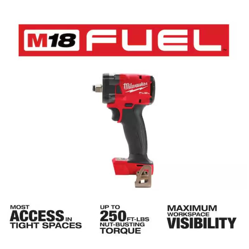 Milwaukee 2025 M18 Brushless 1/2 inch Impact Wrench| 300N·m Max Torque ...