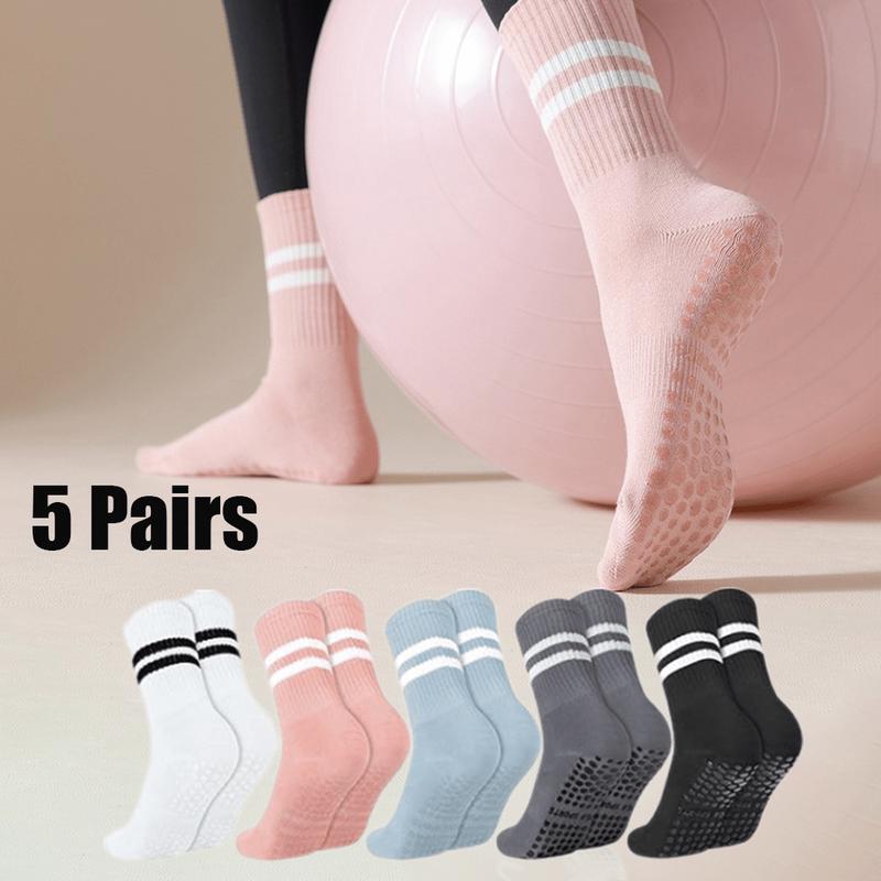4/5/6 Pairs Women's Pilates Socks with Grips, Ballet Dance Non Skid ...