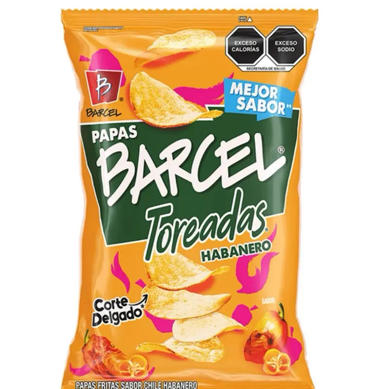 Barcel Toreadas Habanero Papas - Pack of 8 - 45g Each - Spicy Potato ...