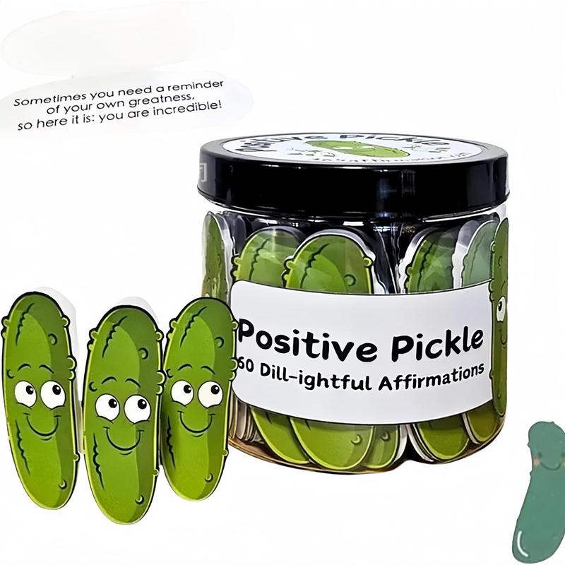 Positive Pickle Sentiment Fun Cards, 1 Count Cute Pickle Jar with ...