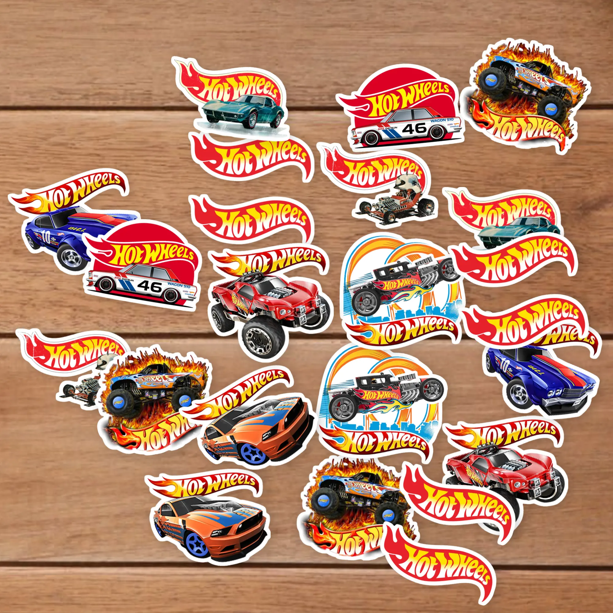 Stickers Pack 20 Pcs Hot Colorful Wheels Aesthetic Laptop Bike ...