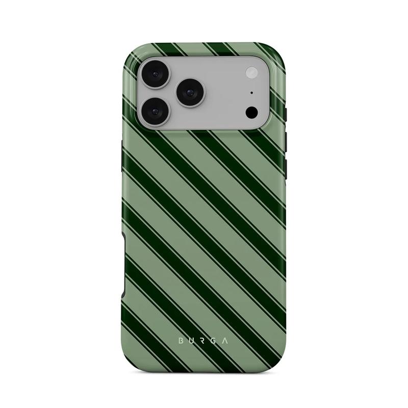 BURGA iPhone Case – Wrapped Merry Christmas | Evergreen Stripe Holiday ...