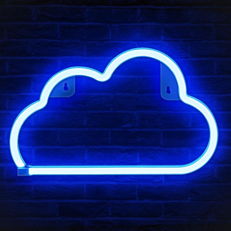 Cloud Neon Sign - USB Powered Cloud Neon Light with On/Off Switch ...