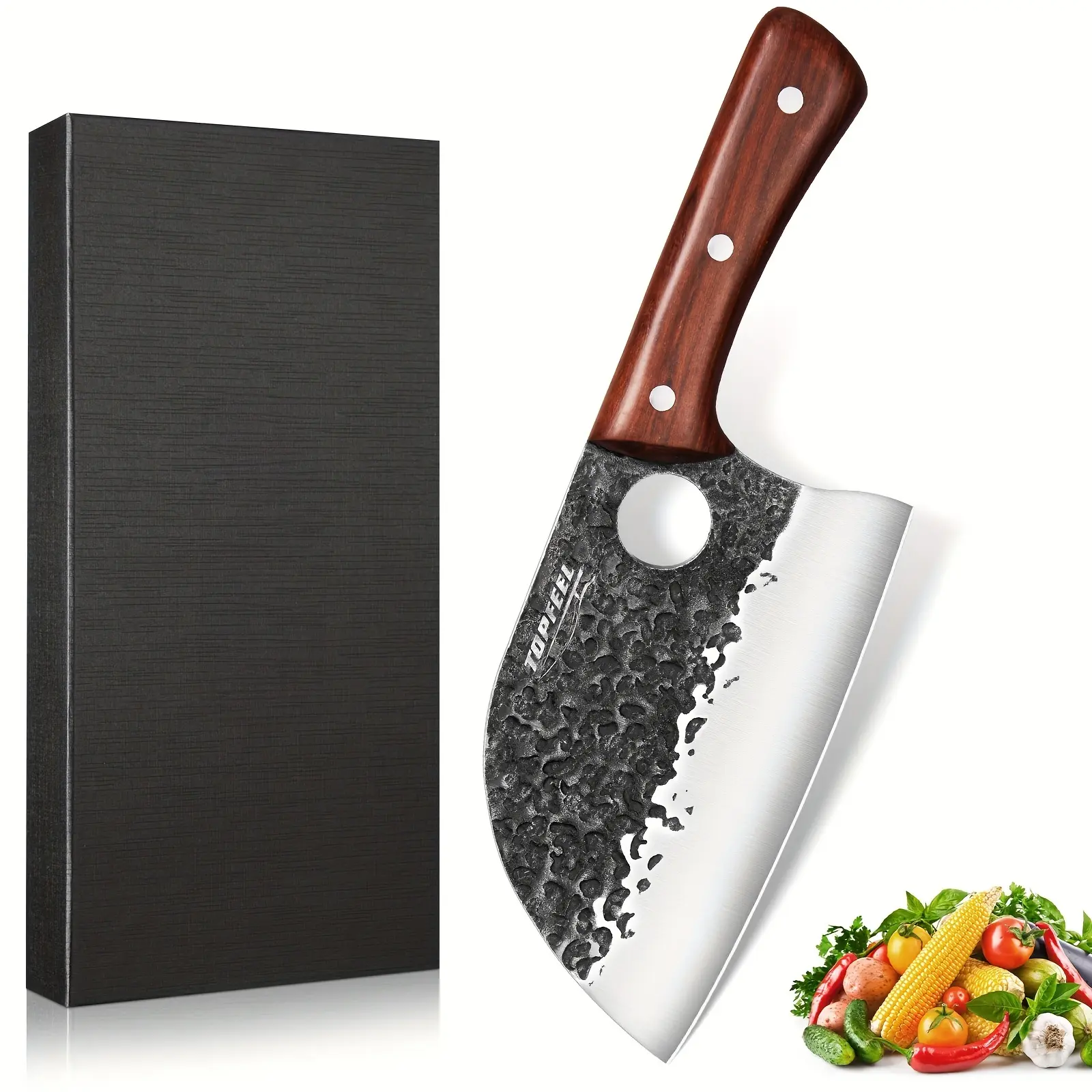 1pc Topfeel Hand-Forged Serbian Chef Knife & Meat Cleaver – Viking ...
