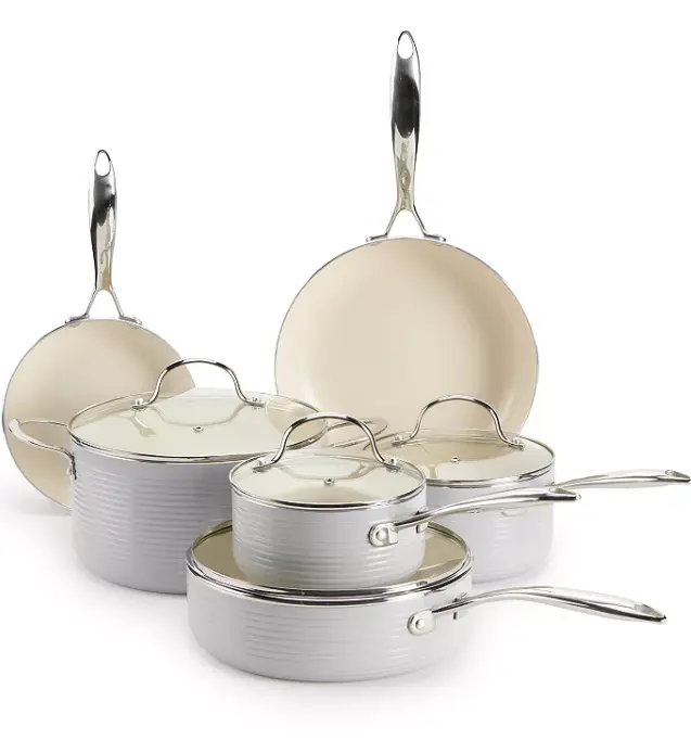 Food Network Farmstead 10-pc. Nonstick Ceramic Cookware Set - TikTok Shop
