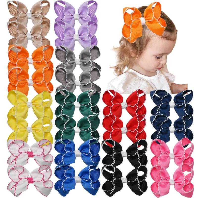JoyBowie Girls Hair Clips 24 PCS Bubble Lace Bows Butterfly Accessories ...