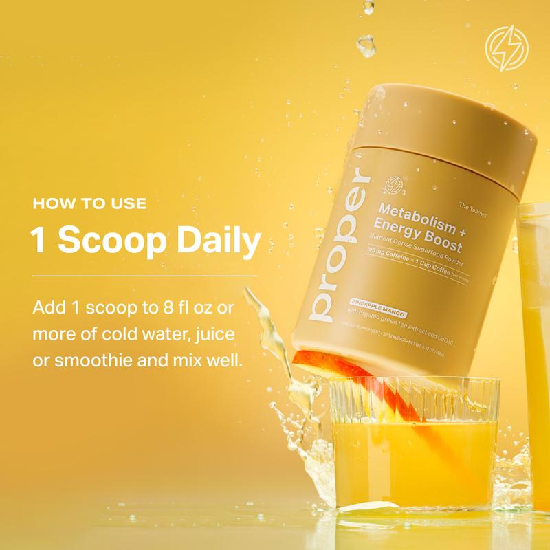 The Yellows Metabolism & Energy Boost Superfood Powder for Energy ...