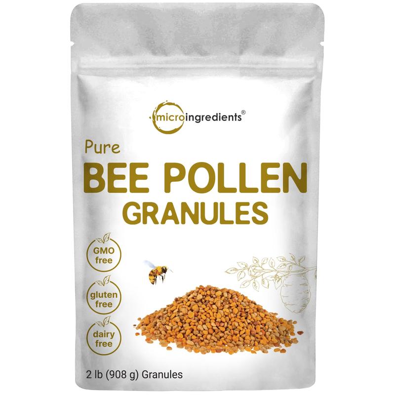 Micro Ingredients Fresh Bee Pollen Whole Granules, 2 Pounds