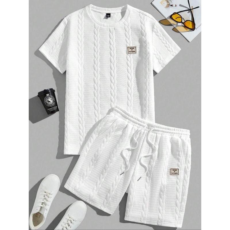 [L-7XL] Oversized Men's Solid Shortsleeve round neck shirt & Drawstring ...