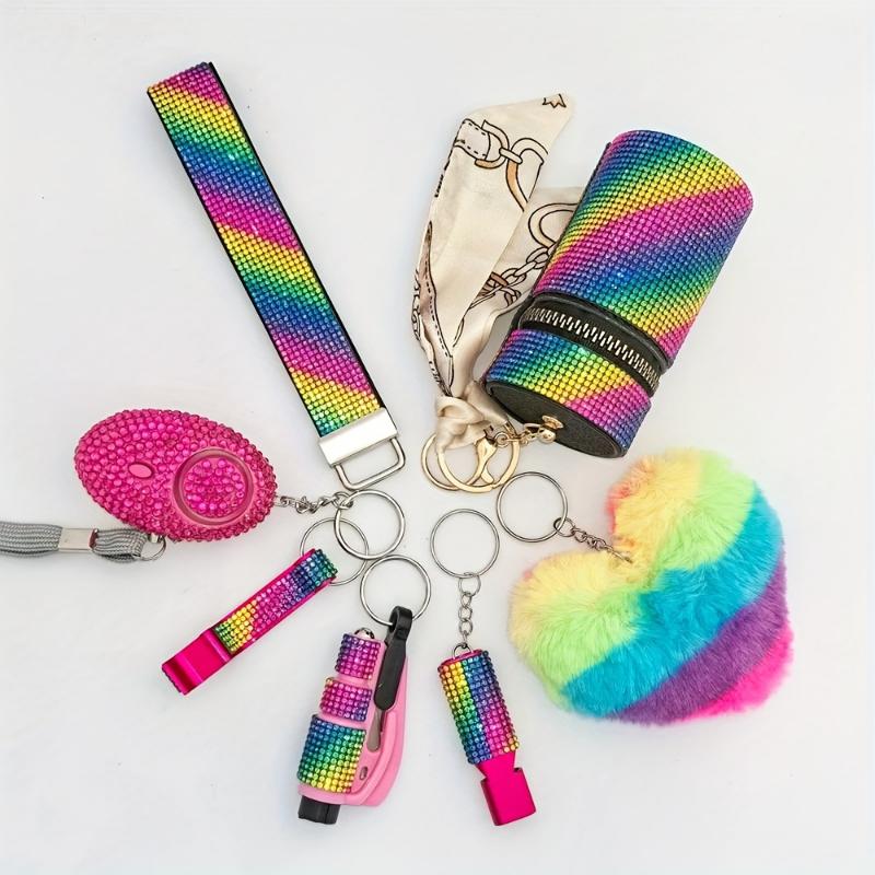 7pcs Sparkle Women'S Safety Keychains Sparkle Women'S Self-Defense ...