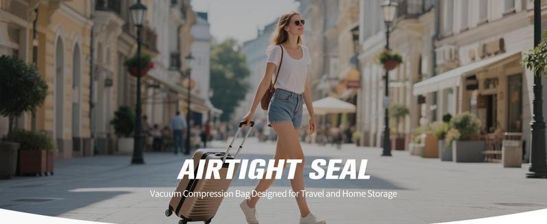 【2025 Upgraded】 X7 Cordless Travel Vacuum Storage Compression Bag Set ...