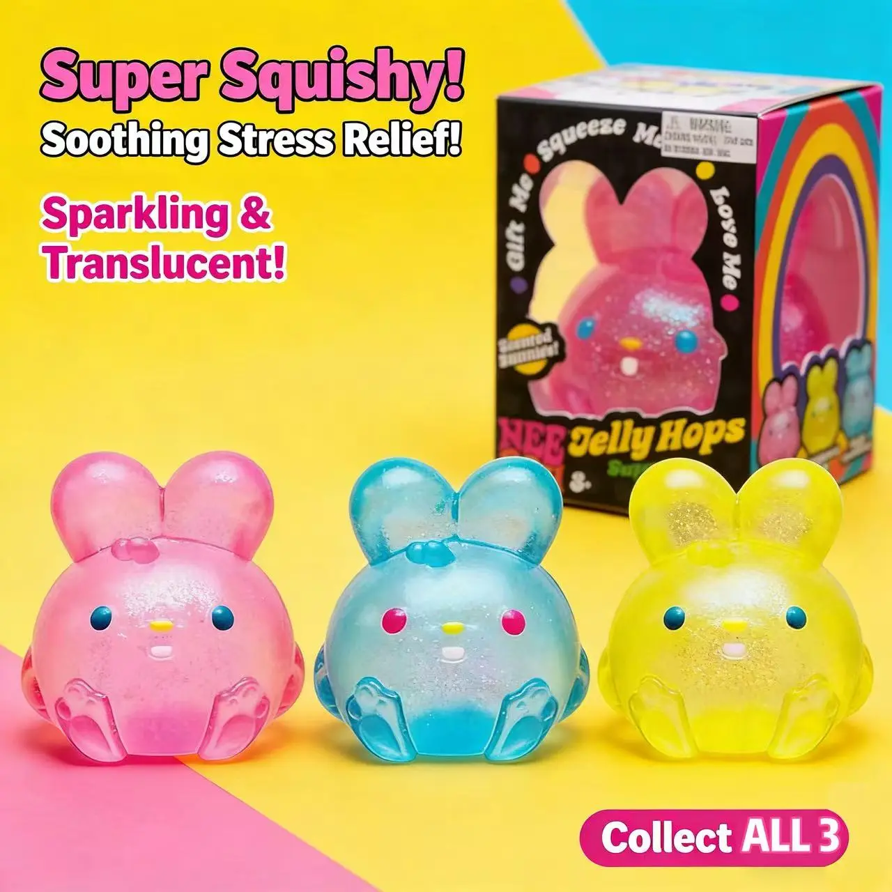 【New Rabbit Series】NeeDoh Bunny-Themed Easter Cute Toy Set, suitable ...