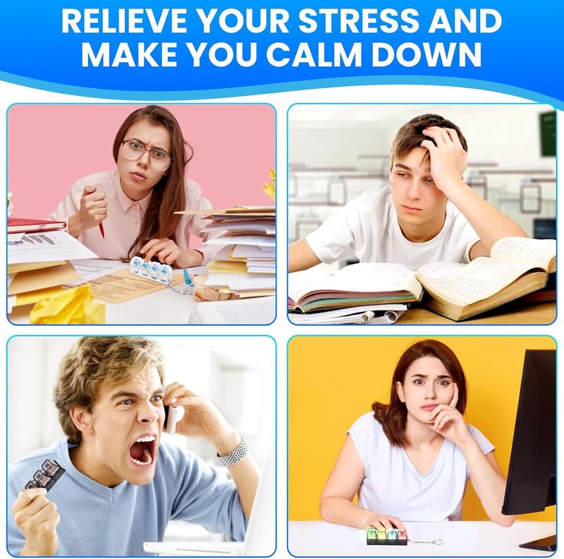 Keyboard Fidget Toy for Adults Fidget Keyboard Clicker Toys with LED ...