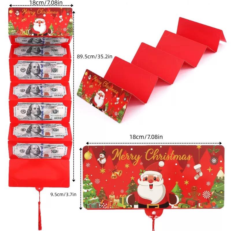 4PCS Christmas Cash Gift Envelope with CartoonGreeting Card-Creative ...