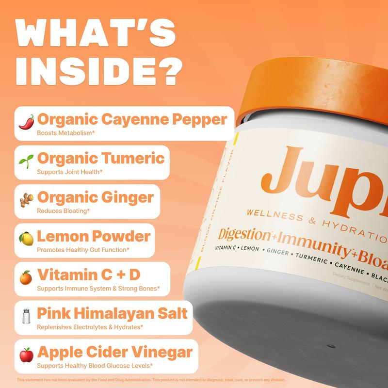 Jupi Wellness and Hydration Drink | Turmeric and Ginger Supplement with ...