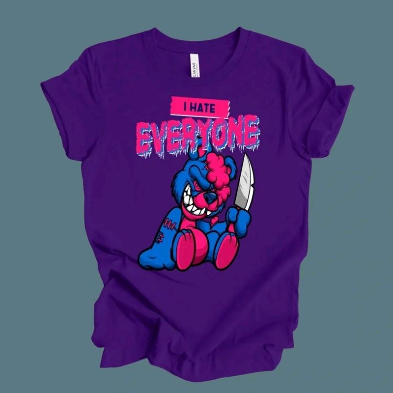 I Hate Everyone Bear Tee - TikTok Shop