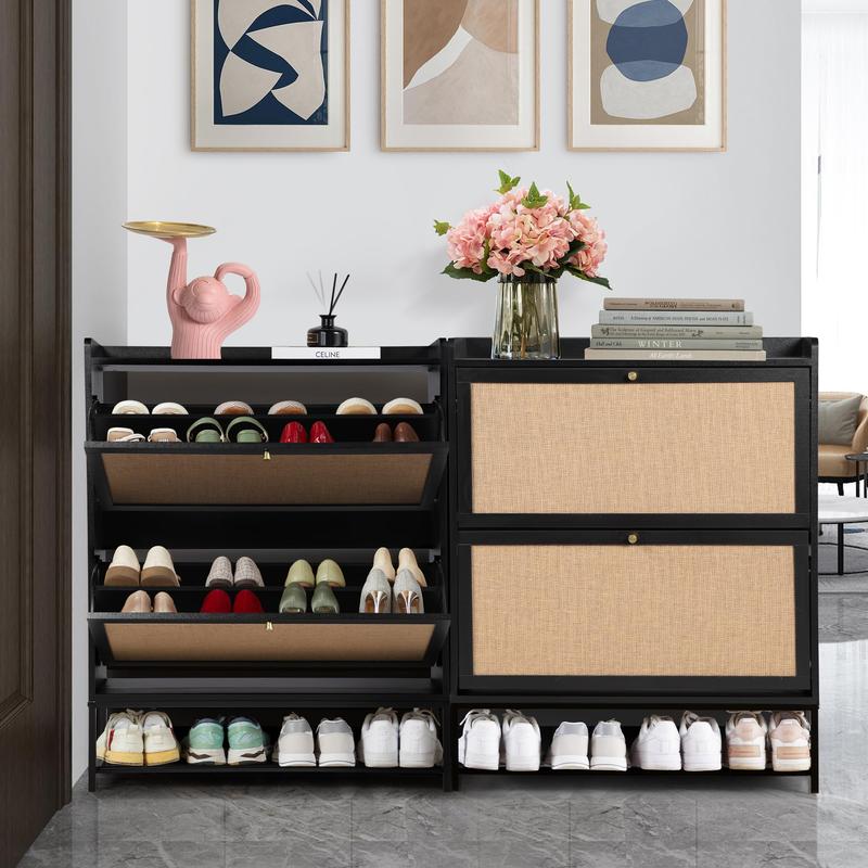Giratree Shoe Cabinet, Shoe Cabinet Freestanding Tipping Bucket Shoe ...