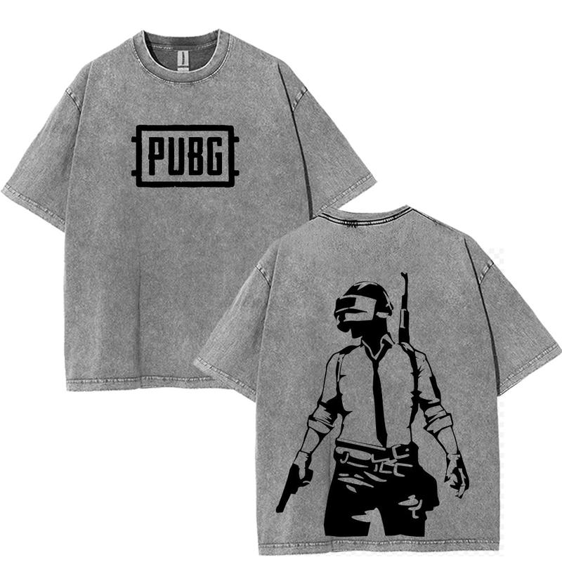 PUBG Oversized Acid Graphic Tee Vintage Printed Soft Cotton , Unisex ...