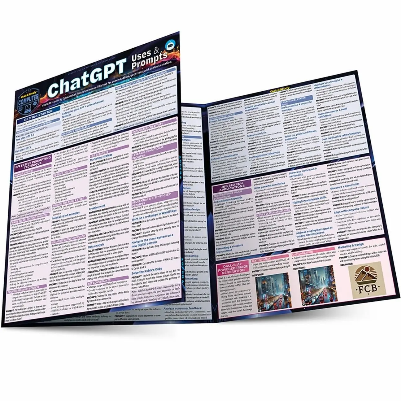 ChatGPT Uses & Prompts: a QuickStudy Laminated Reference Guide Pamphlet ...