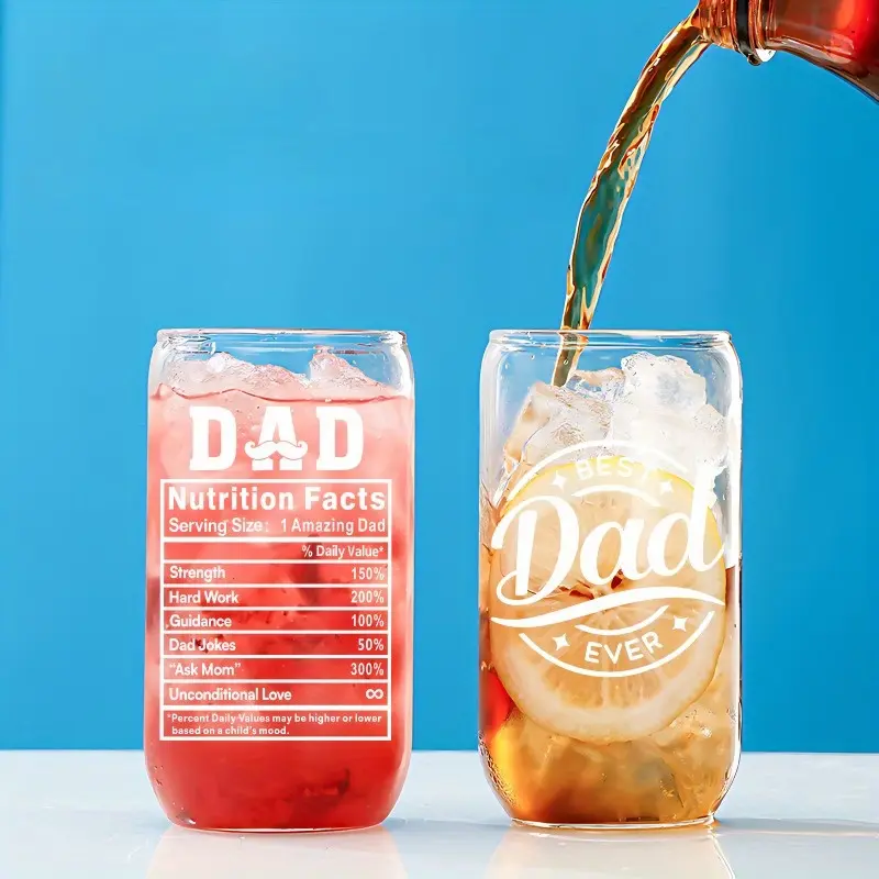 Transparent Glass Coffee Cup Gift for Dad, Birthday Present for Men ...