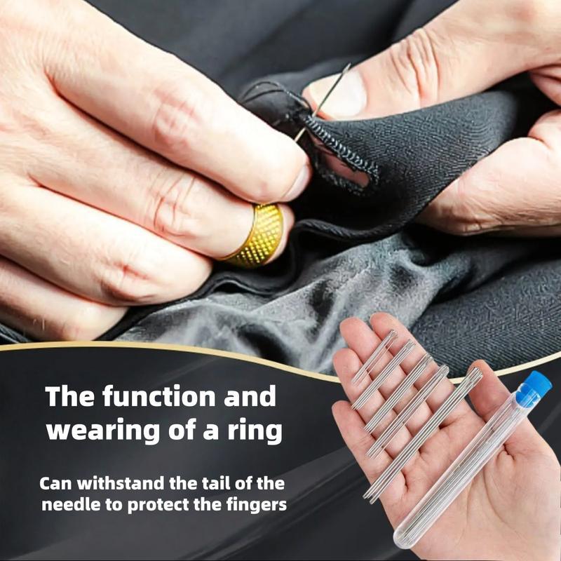37PCS Big Eye Steel Needles Set Portable Hand Repair Tools for Adults ...