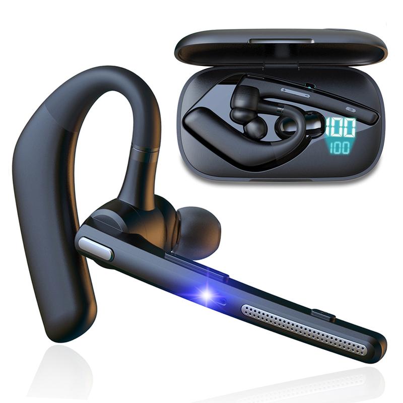 Bluetooth Headset V5.3, Wireless Earpiece with 500mAh Charging Case ...
