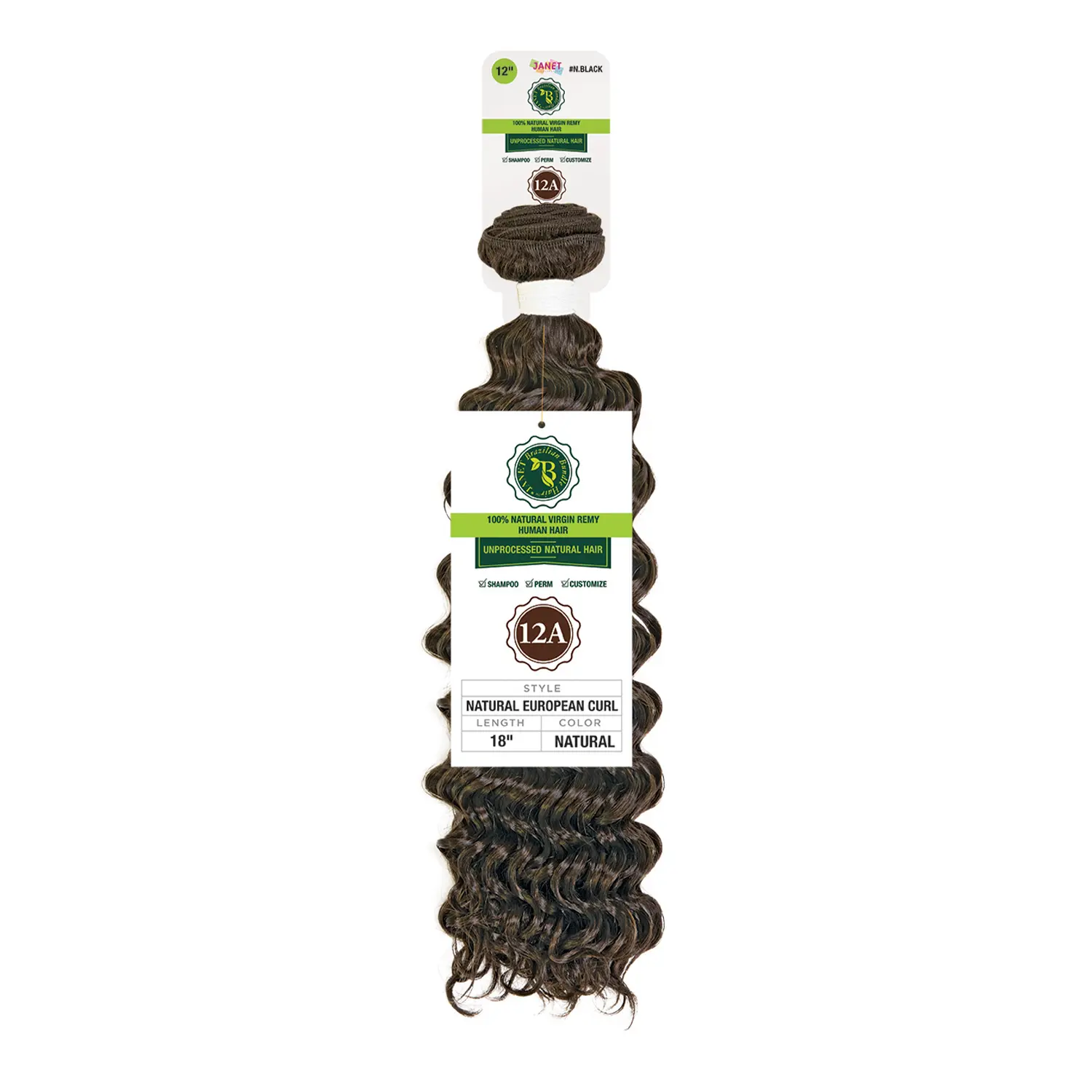 Janet Collection Unprocessed Natural Virgin Remy Human Hair Weave 12A ...