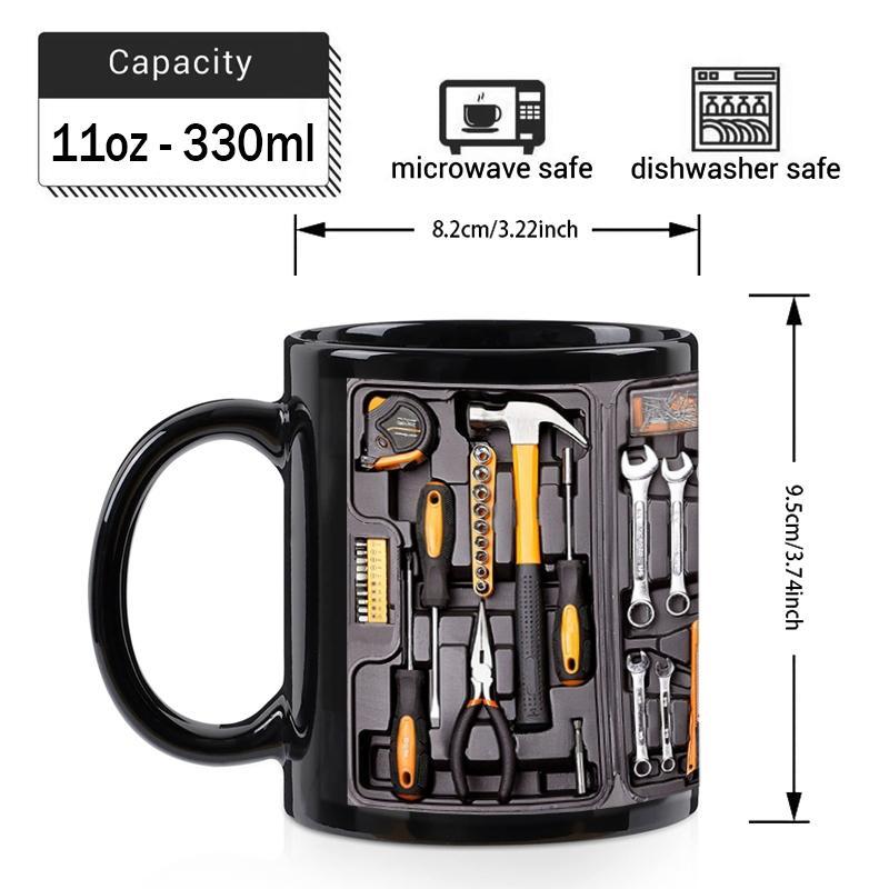 Creativity Funny Coffee Mug - Mechanic Toolbox Set pattern, 11oz Mug ...