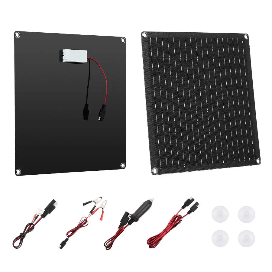 fathersdaygift VEVOR 20W 12V Solar Panel Battery Charger, Solar Battery ...