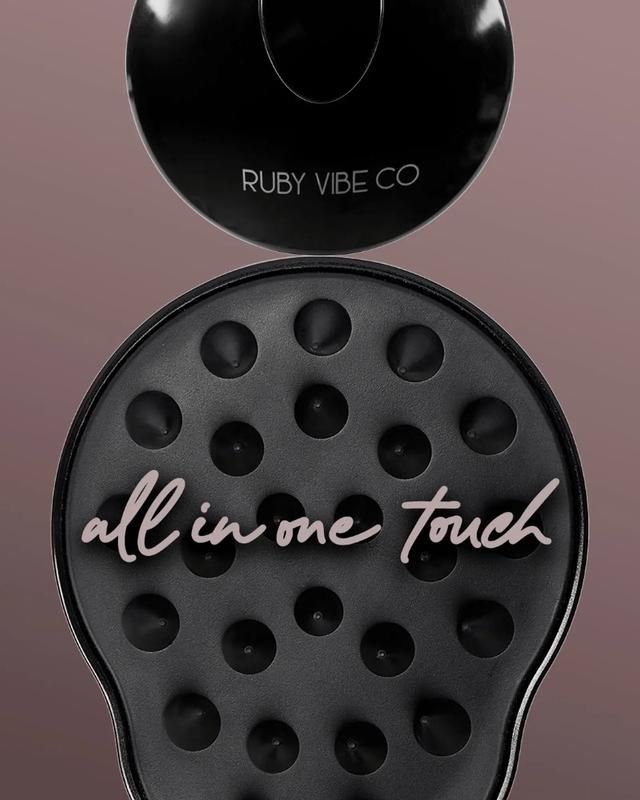 [RUBY VIBE CO] Root Refresh Scalp Massage Brush Soft Silicone Shampoo ...