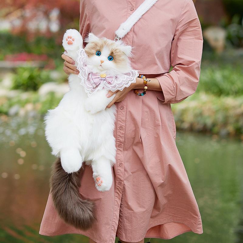 【SpringTok】Handmade Cat Backpack - Realistic Plush Animal Backpack ...