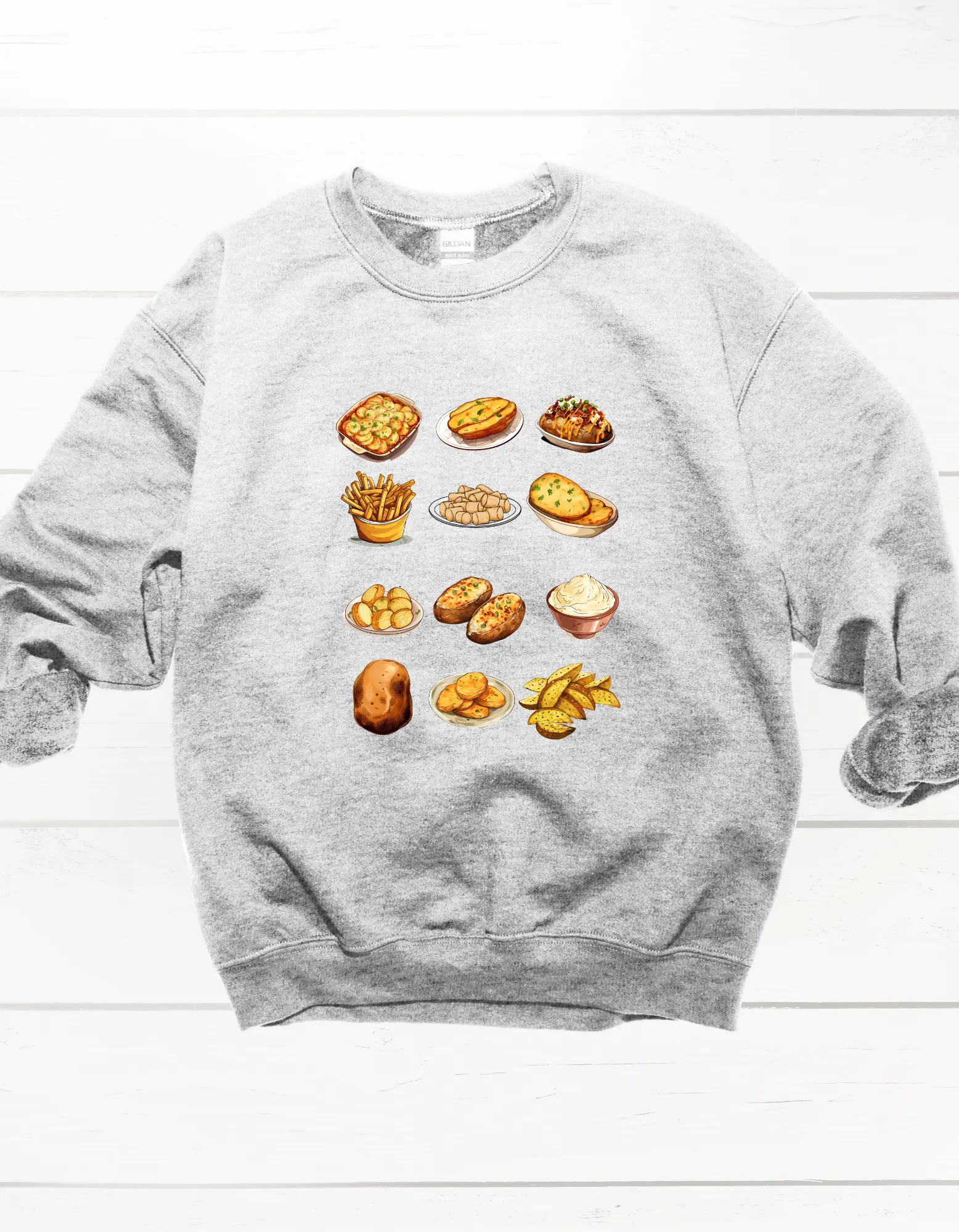 "Crazy for potatoes " unisex pullover sweatshirt - TikTok Shop
